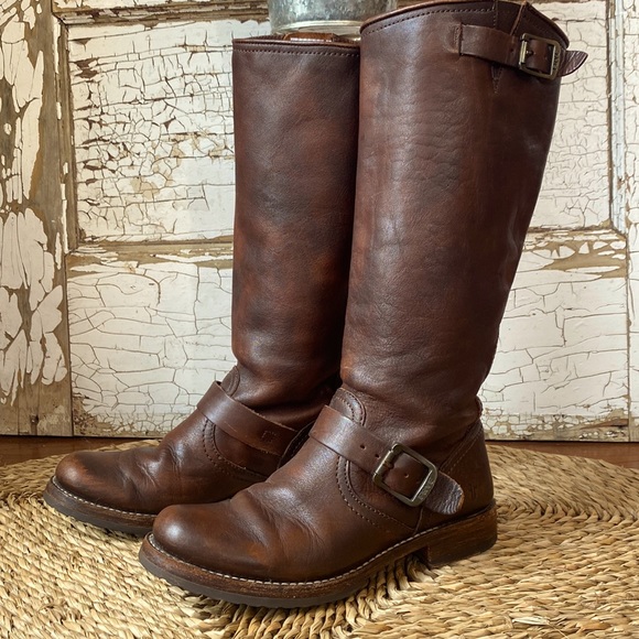 Frye | Shoes | Frye Tall Brown Leather Riding Boots | Poshmark